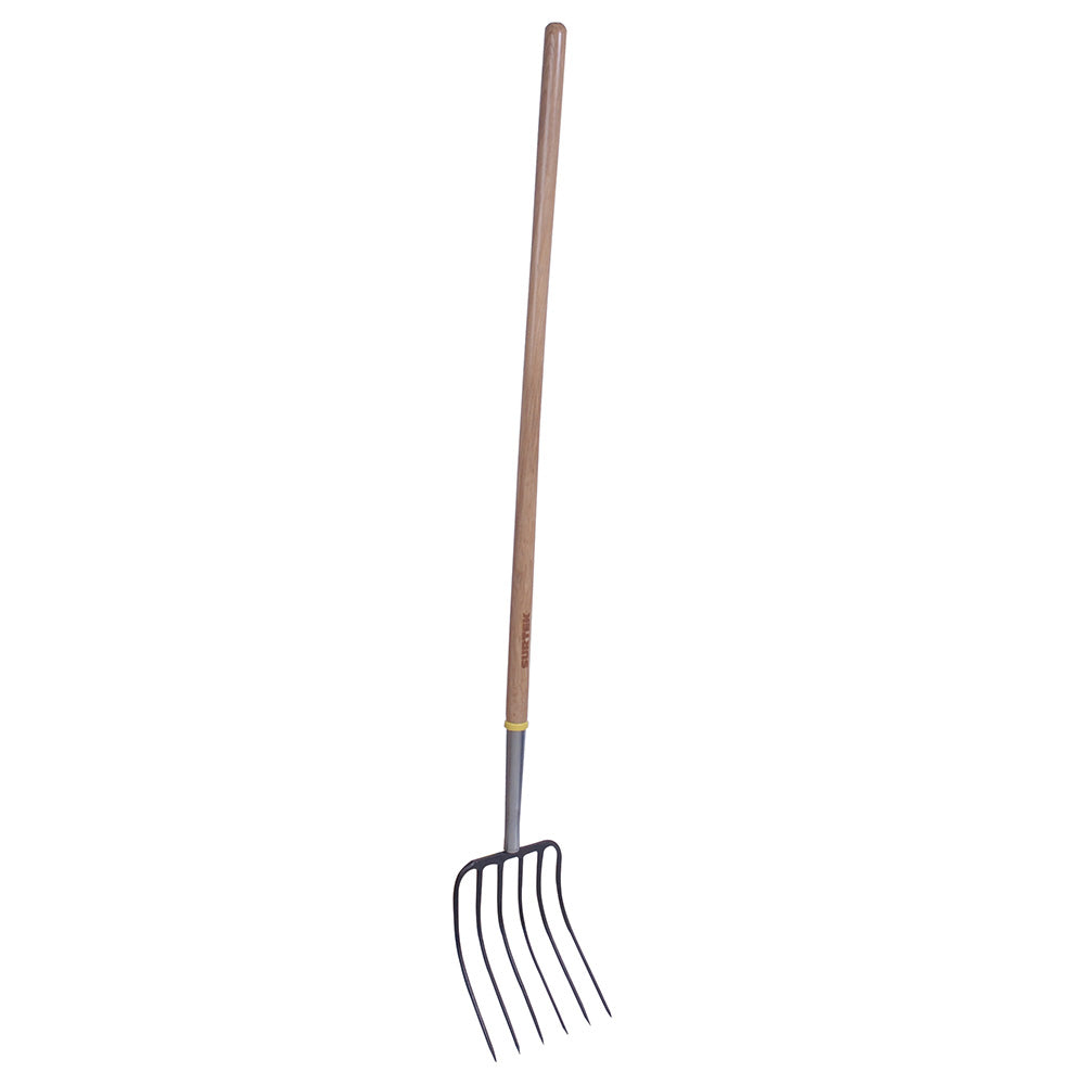Trinche forjado con mango largo 54" de 6 dientes.